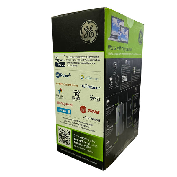 GE Z-Wave Plus Direct Wire 40 Amp Smart Switch, Indoor/Outdoor, 120-27 ...