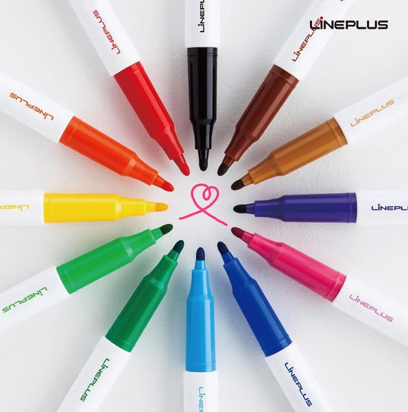 Fine Tip Dry Erase Markers, 12 Vibrant Colors Set, Low Odor, Easy Eras ...