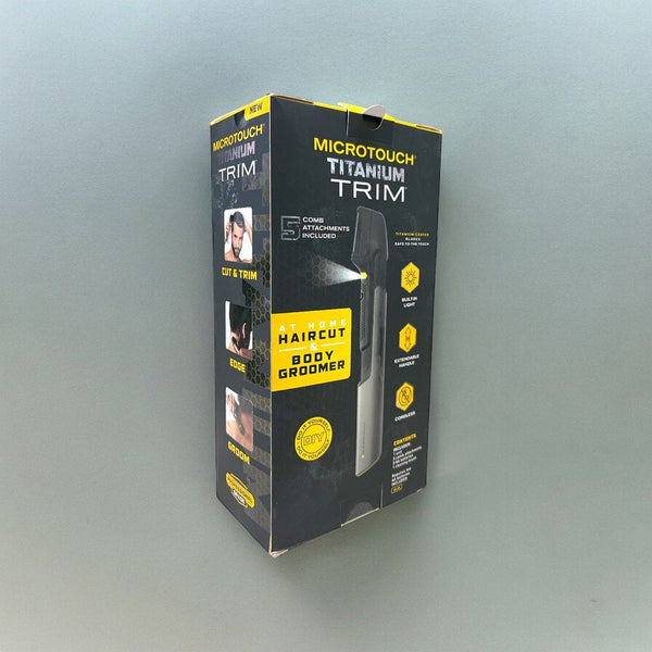 Microtouch Titanium Trim, Lighted Hair Cutting Tool and Body Groomer ...